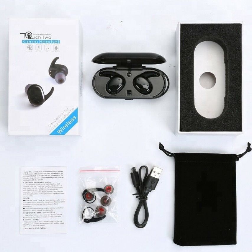 white mini wireless earbuds bluetooth